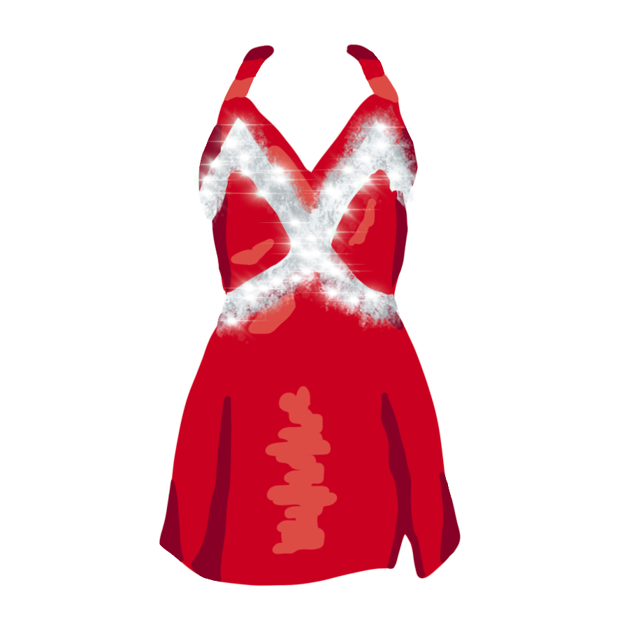 Red Sparkle Dress Sticker