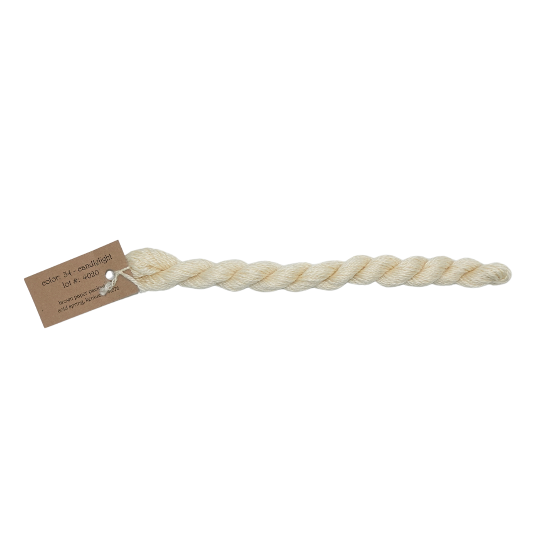 Silk & Ivory Skein - Candlelight - 034 – Atlantic Blue Canvas