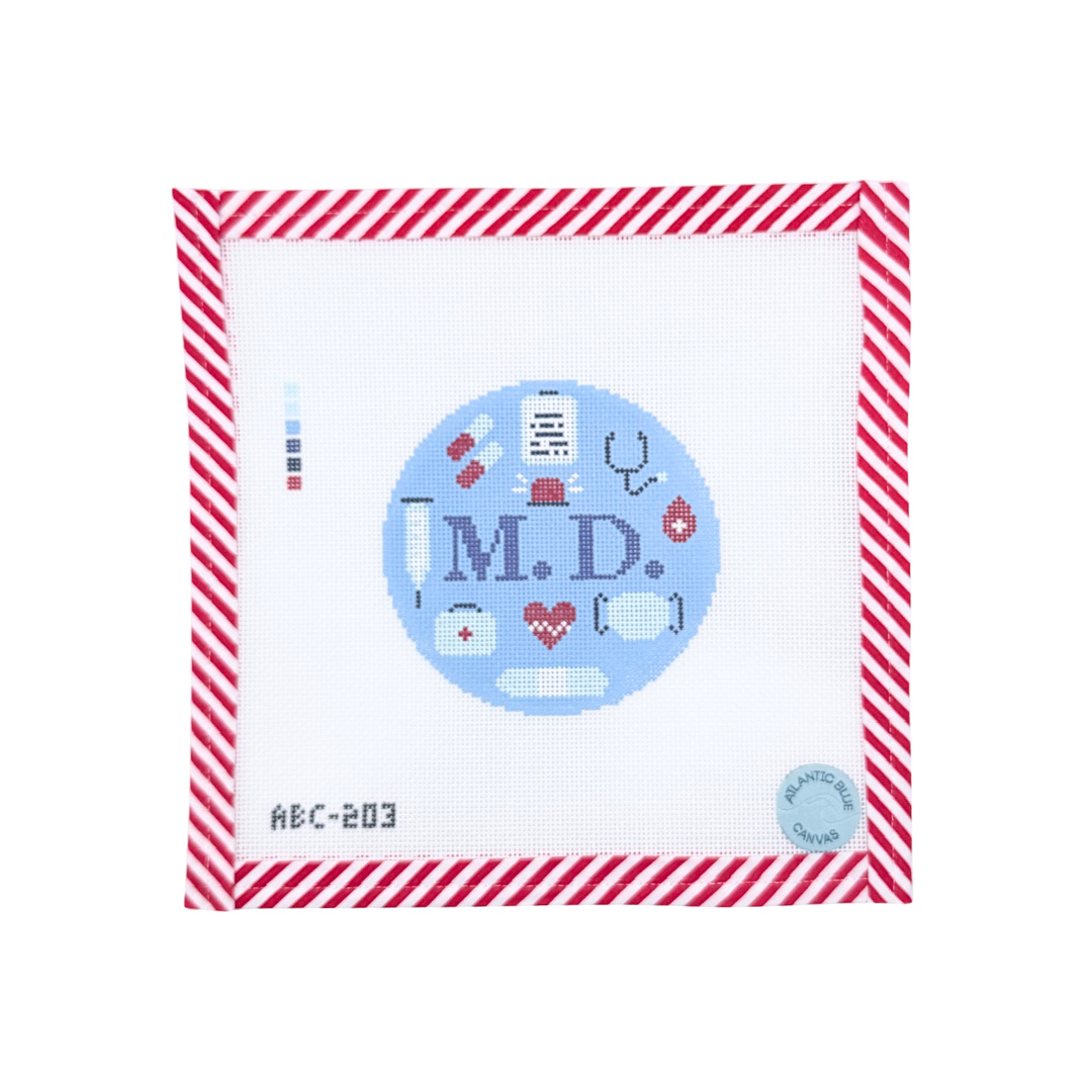 Doctor Round – Atlantic Blue Canvas