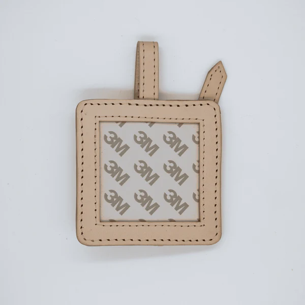 Self-Finishing Leather Bag Tag – Atlantic Blue Canvas